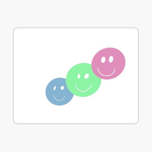 "Three Smileys" Sticker for Sale by amandatinks | Redbubble