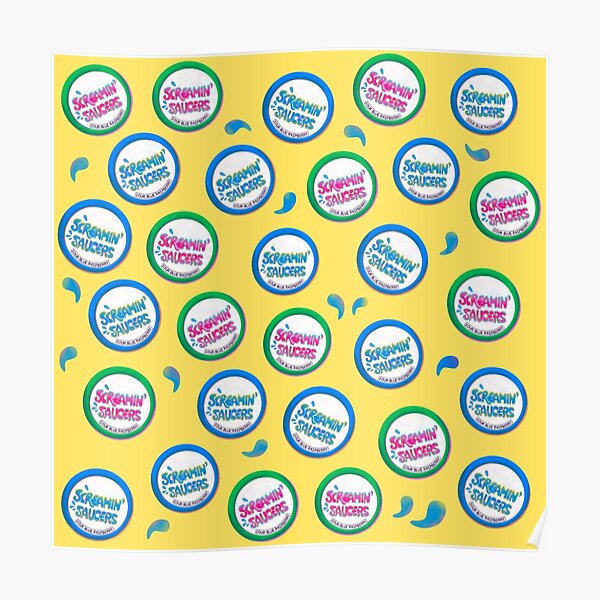 "Screamin’ Saucers 90s Candy" Poster for Sale by PlasticRainbow | Redbubble