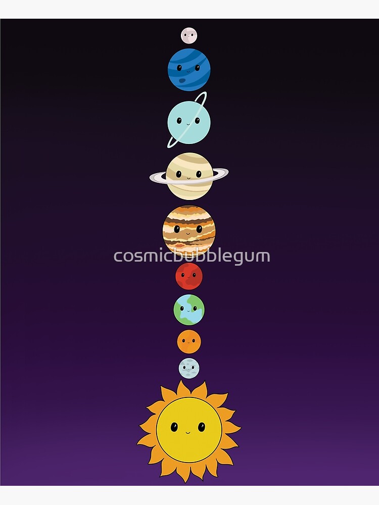 "Happy Solar System" Poster for Sale by cosmicbubblegum | Redbubble
