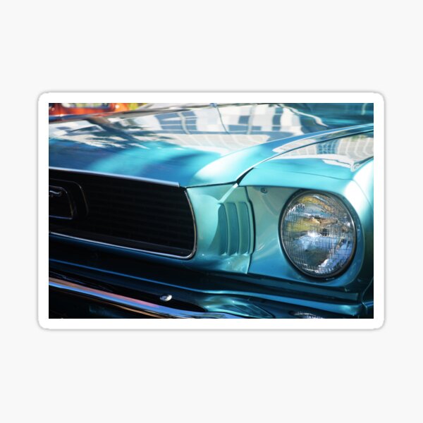 "64-66 Blue 'Stang Front" Sticker for Sale by CoolRide | Redbubble