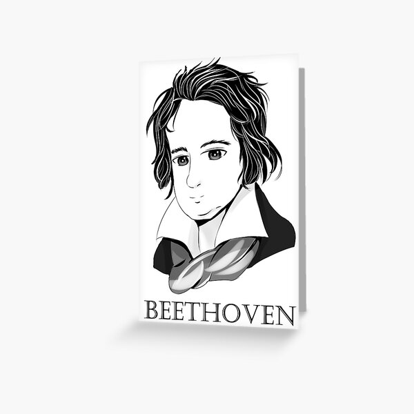 "Ludwig van Beethoven im Chibi Style" Grußkarte von Bach4you | Redbubble