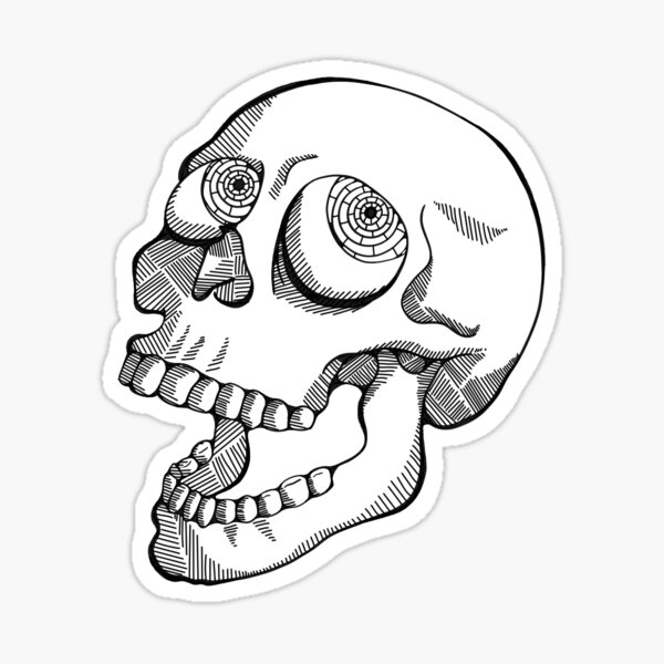 "Laughing Skull" Sticker for Sale by JitterJuneBug | Redbubble