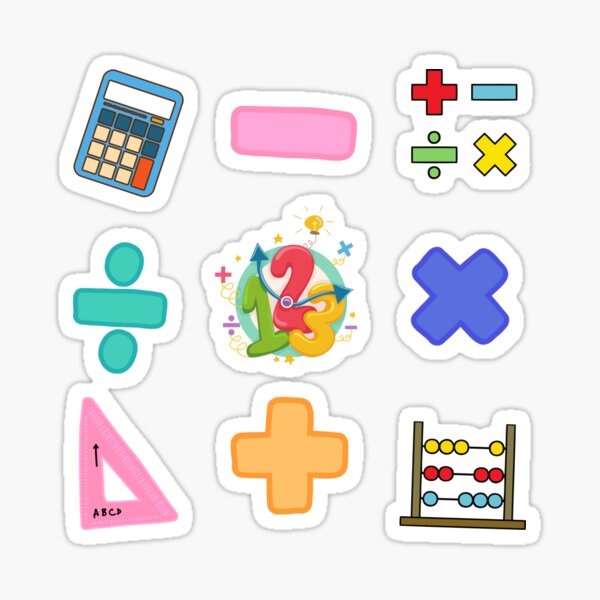 "Math School Pack" Sticker for Sale by ZAstore | Redbubble