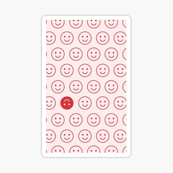 "pink and red smily faces phone case" Sticker for Sale by lilaaviolet ...
