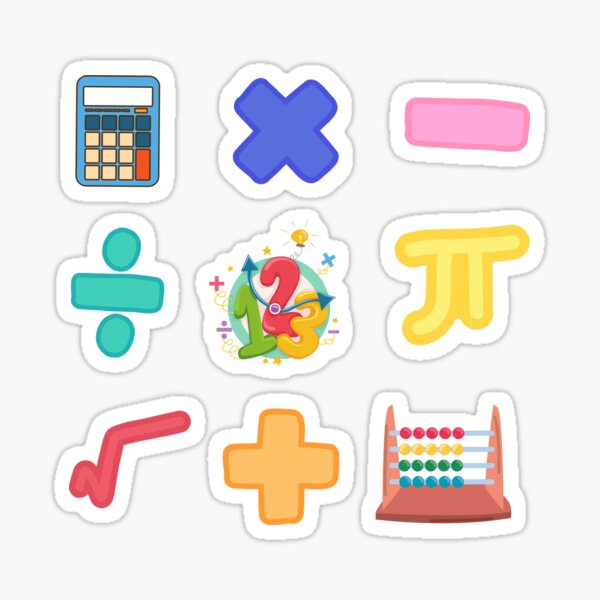 "Math School Pack" Sticker for Sale by ZAstore | Redbubble