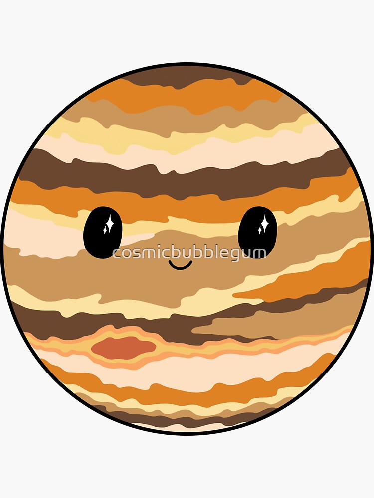 "Happy Jupiter" Sticker for Sale by cosmicbubblegum | Redbubble