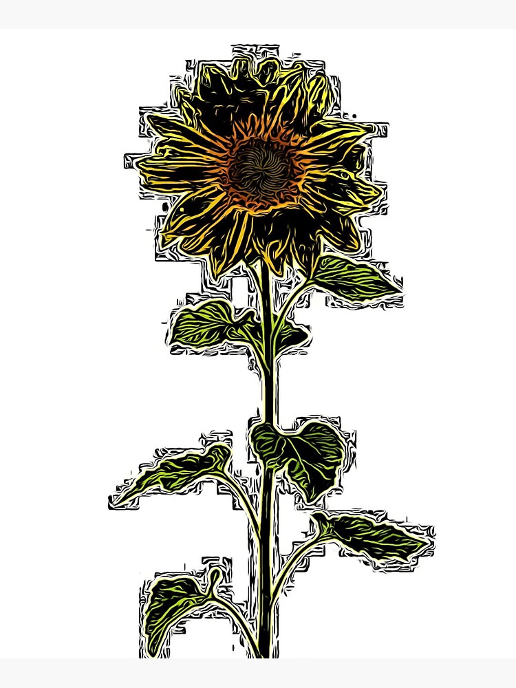 "Negative Sunflower" Sticker for Sale by G-GaffGaff | Redbubble