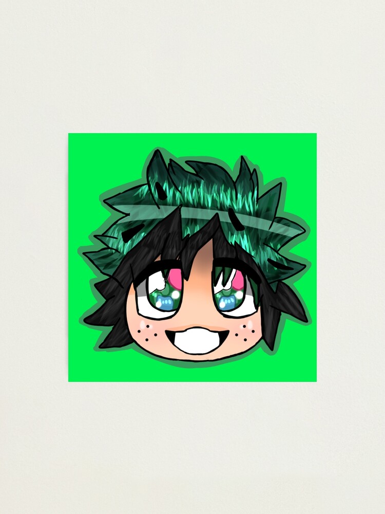 "Deku Chibi Head" Photographic Print by Kaironobunz | Redbubble