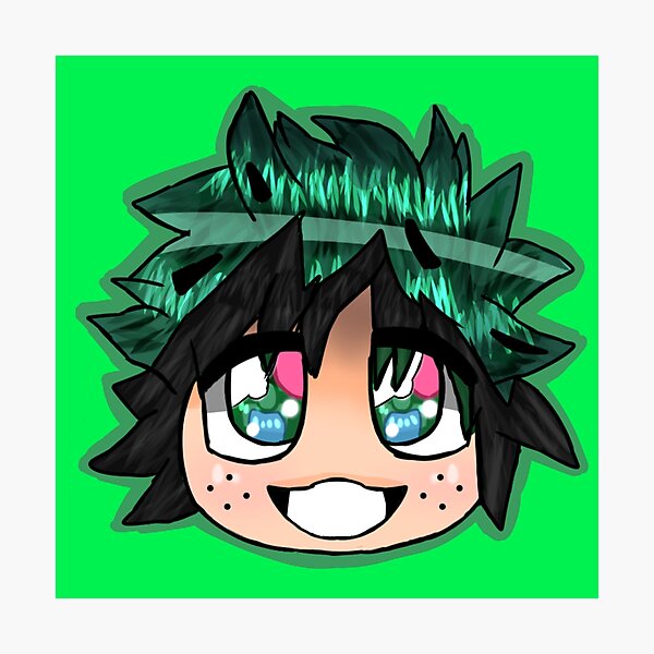 "Deku Chibi Head" Photographic Print by Kaironobunz | Redbubble
