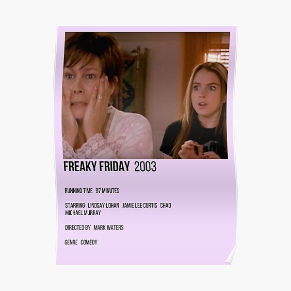 "freaky friday minimalist movie poster/sticker" Poster for Sale by ...