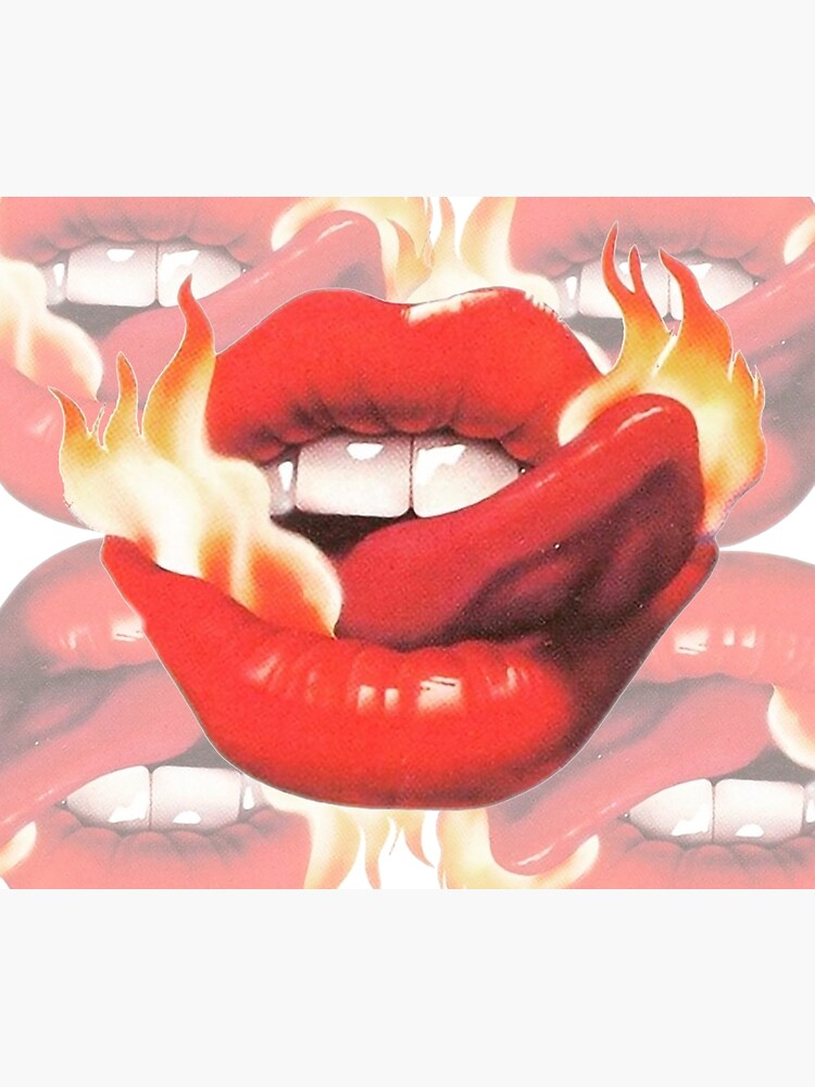 "Lips on Fire" Poster for Sale by livpaigedesigns | Redbubble