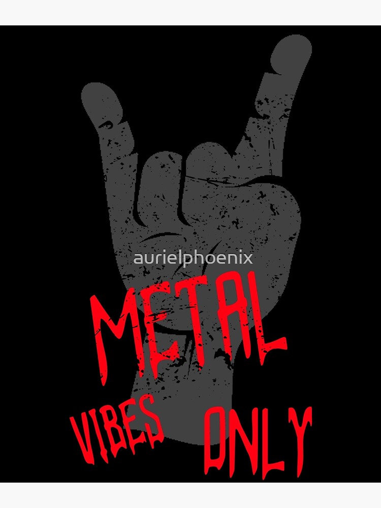 "Metal Vibes only - Metalfork Heavy Metal Design" Poster for Sale by ...