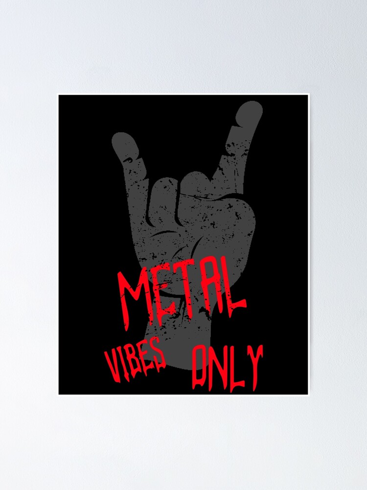 "Metal Vibes only - Metalfork Heavy Metal Design" Poster for Sale by ...