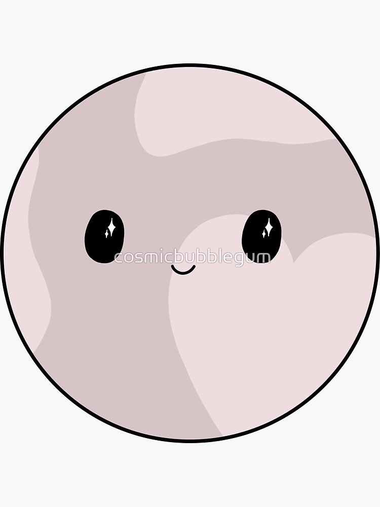 "Happy Pluto" Sticker for Sale by cosmicbubblegum | Redbubble