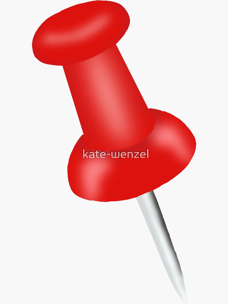 "Push Pin" Sticker for Sale by kate-wenzel | Redbubble