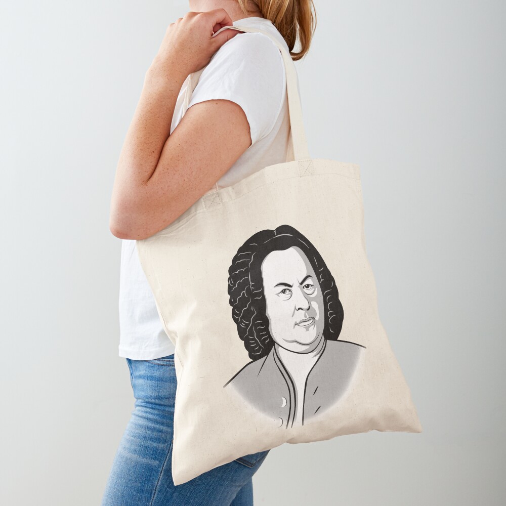 "Johann Sebastian Bach im Cartoon Style" Stofftasche von Bach4you ...