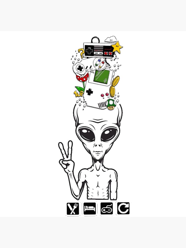 "Alien gamer" Poster for Sale by vjtov6 | Redbubble