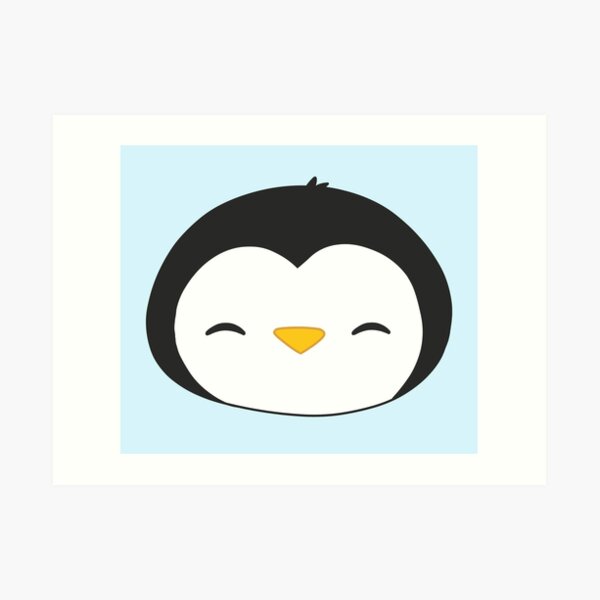 "Cute Penguin Face" Art Print by elizablock | Redbubble