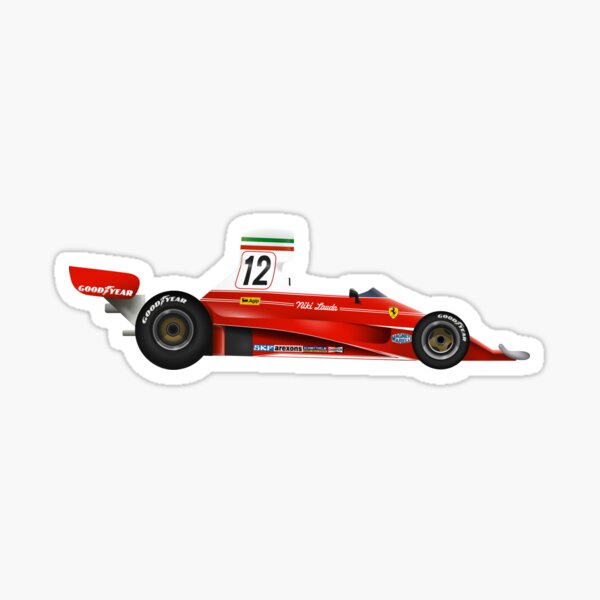 "Niki Lauda - Ferrari 312 T" Sticker for Sale by andreanastasio | Redbubble