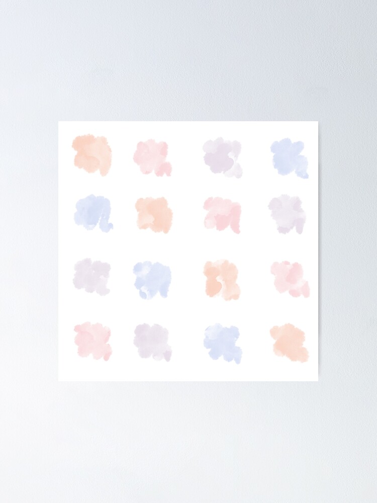 "Pastel Water Squiggles pack" Poster for Sale by JuneNostalgia | Redbubble
