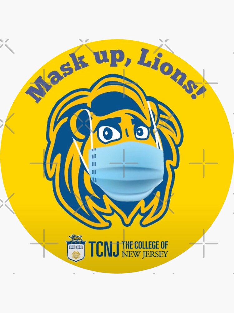 "TCNJ Roscoe COVID-19" Sticker by sarascoprox | Redbubble