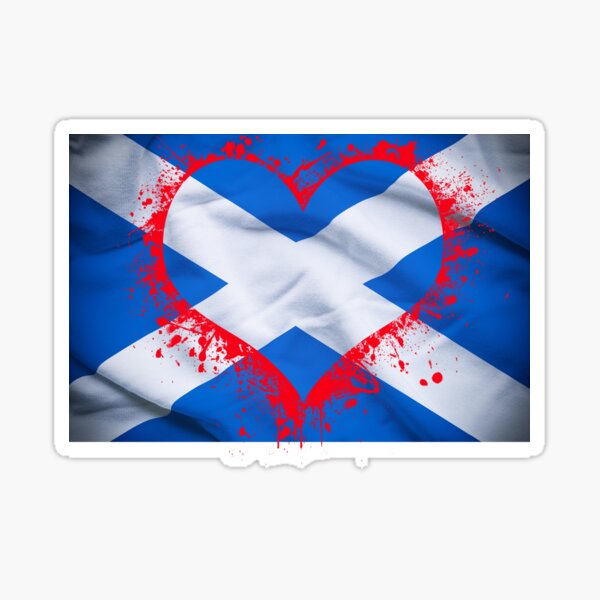 "Scotland heart flag sticker" Sticker for Sale by fra02 | Redbubble