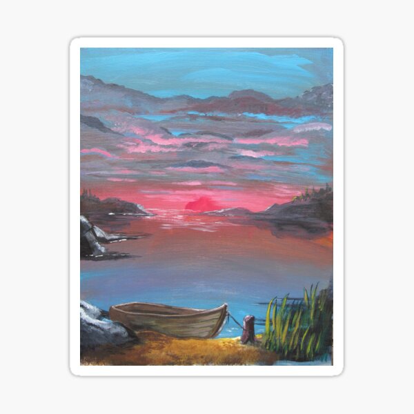 "Summer Evening" Sticker for Sale by huffensen | Redbubble