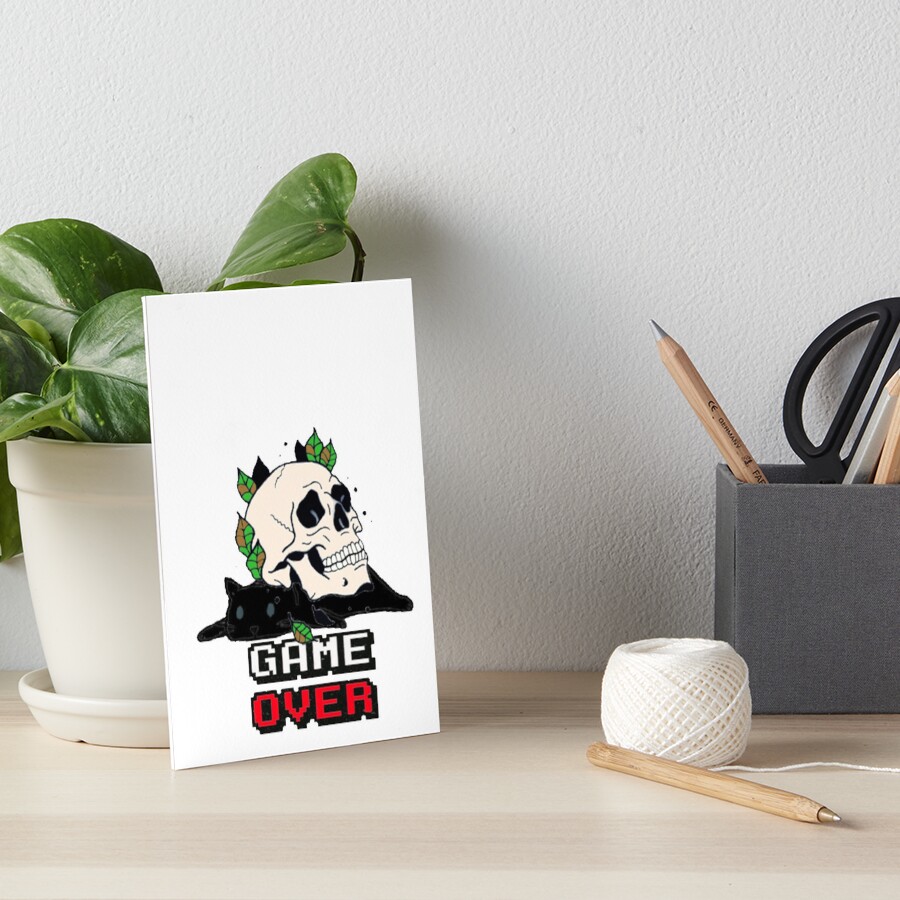 "Skull game over" Art Board Print for Sale by vjtov6 | Redbubble