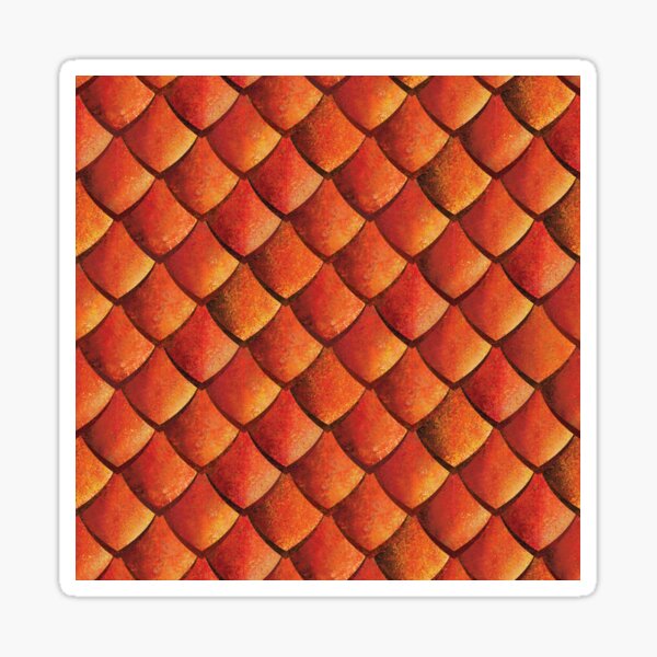 "Orange Dragon Scales" Sticker by ChailynReed | Redbubble