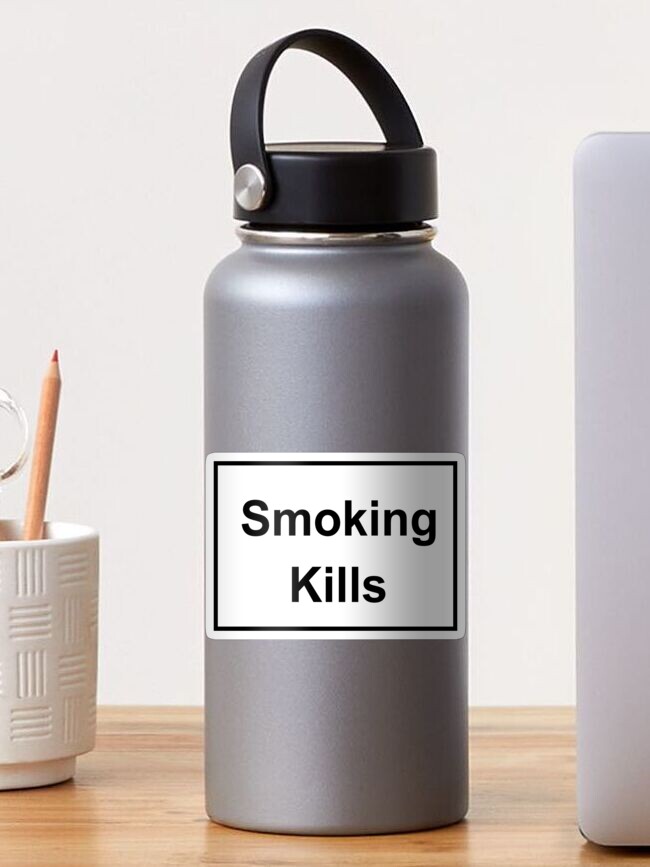 "Smoking Kills" Sticker for Sale by daDILLYdog | Redbubble