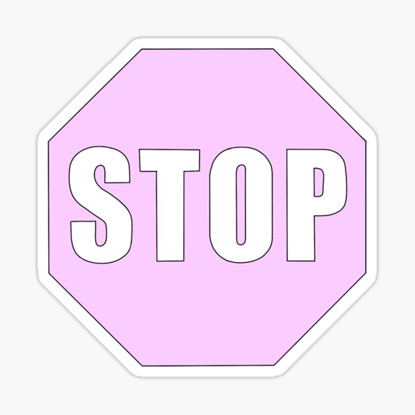 "Aesthetic stop sign" Sticker for Sale by cristal26 | Redbubble