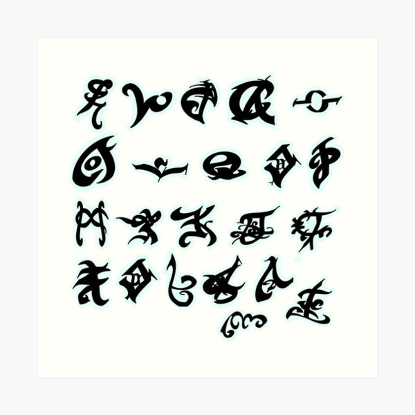 "Shadowhunter Runes" Art Print for Sale by marexox | Redbubble