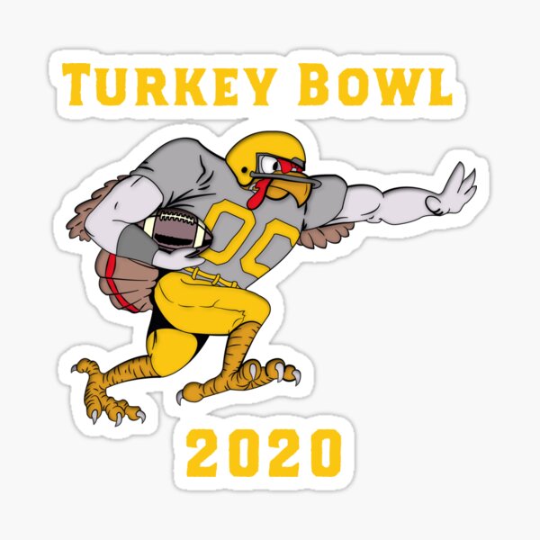"turkey bowl-Thanksgiving-football-turkey" Sticker for Sale by BamzArt ...