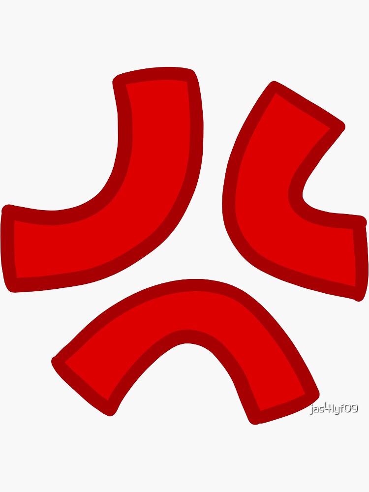 "Anime rage symbol" Sticker for Sale by jas4lyf09 | Redbubble
