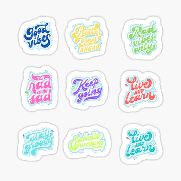 "Good Vibes Sticker Pack" Sticker for Sale by Iambellanova | Redbubble