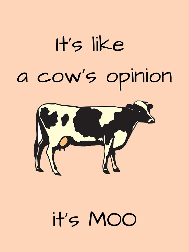 "It's MOOt" Sticker for Sale by InkThinkArt | Redbubble