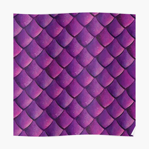 "Purple Dragon Scales" Poster by ChailynReed | Redbubble