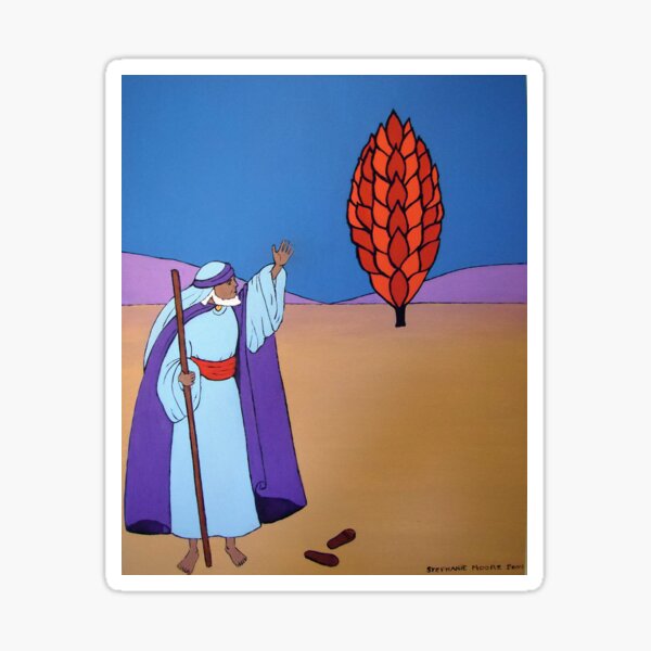 "Moses and the Burning Bush" Sticker for Sale by Shulie1 | Redbubble