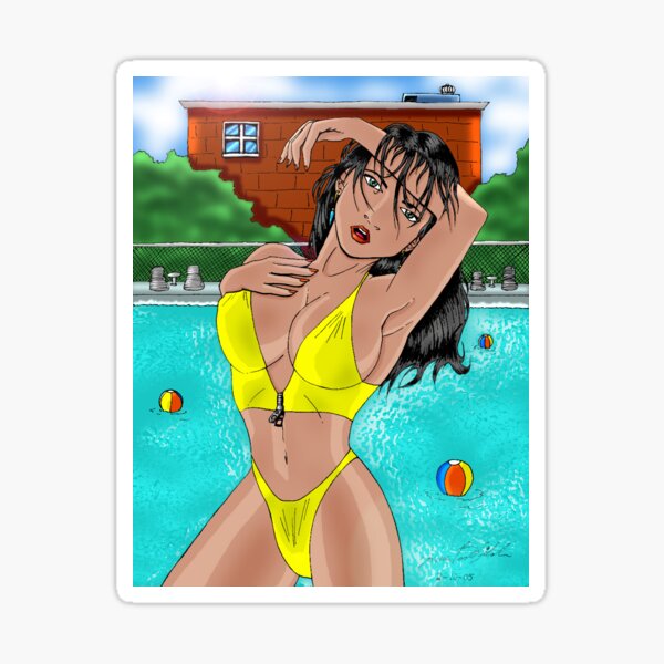 "Poolside" Sticker by jbprintsco | Redbubble