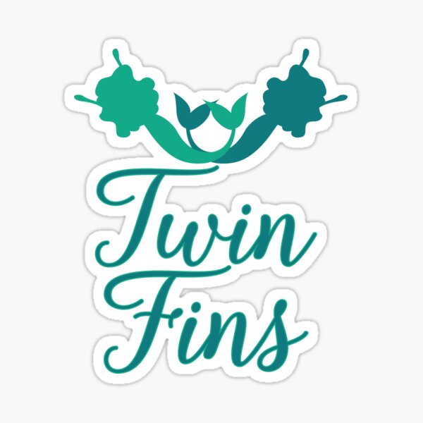 "Twin Fins Mermaid Cute BFF Best Friend Matching graphic" Sticker for ...