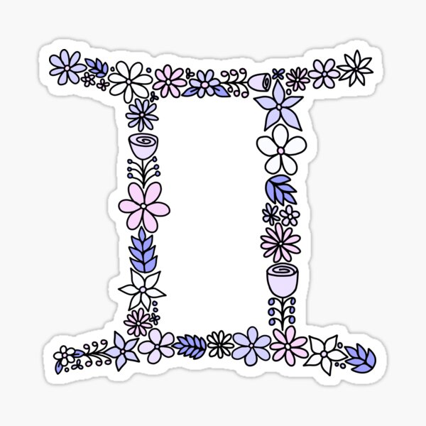 "Purple Gemini Zodiac Symbol" Sticker by karinapezeshkan | Redbubble