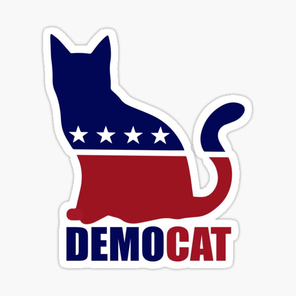 Cat Democrat Stickers | Redbubble