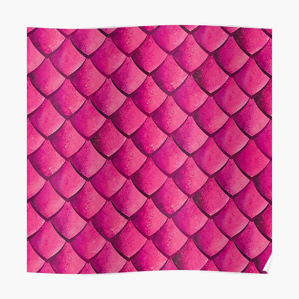 "Pink Dragon Scales" Poster by ChailynReed | Redbubble