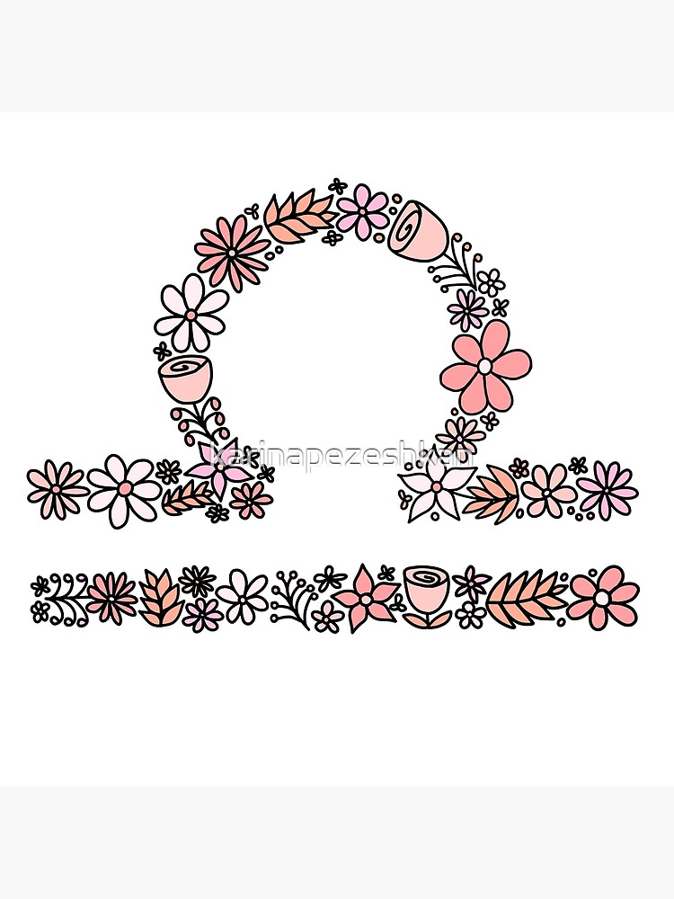 Lámina fotográfica «Símbolo del zodiaco Libra rosa» de karinapezeshkan ...