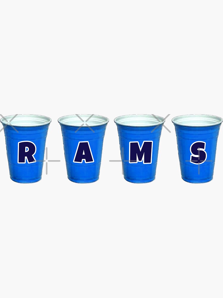 "URI Rams Solo Cups" Sticker for Sale by brookeee101 | Redbubble
