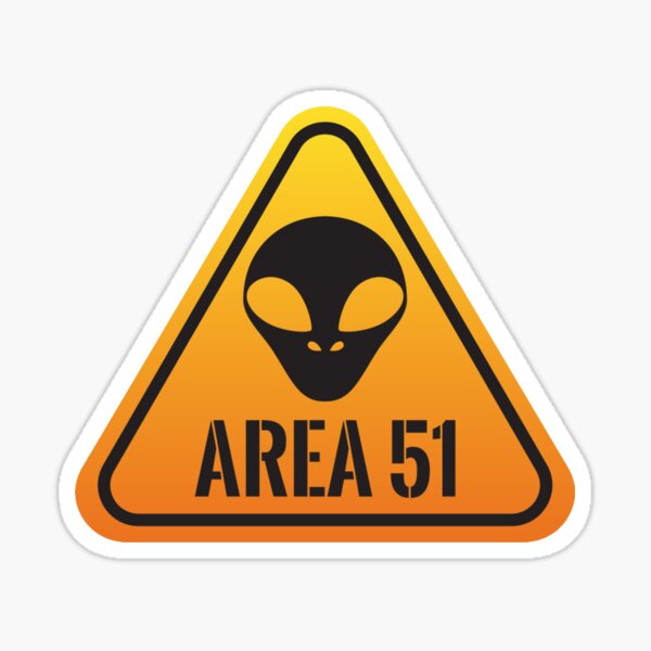 "Alien 51 Face Caution Warning Sign Funny Halloween Outer Space ...
