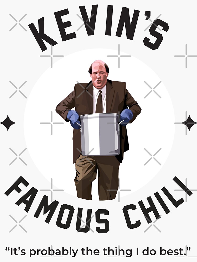 "Kevin's Famous Chili - The Office" Sticker by Primotees | Redbubble