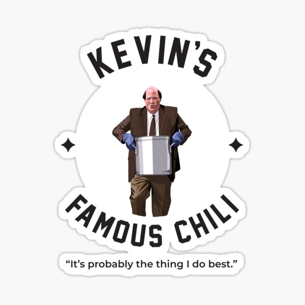 "Kevin's Famous Chili - The Office" Sticker for Sale by Primotees ...