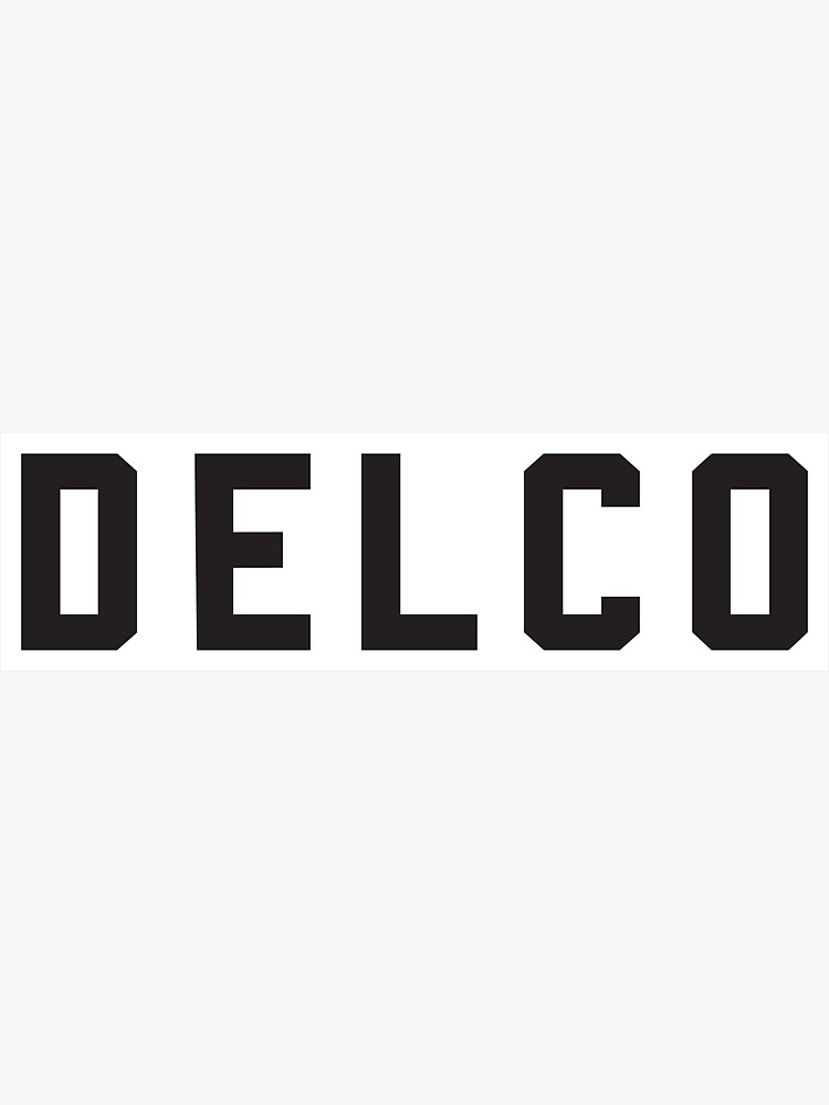 "DELCO, Plain and Simple" Sticker for Sale by DelcoPaGear | Redbubble