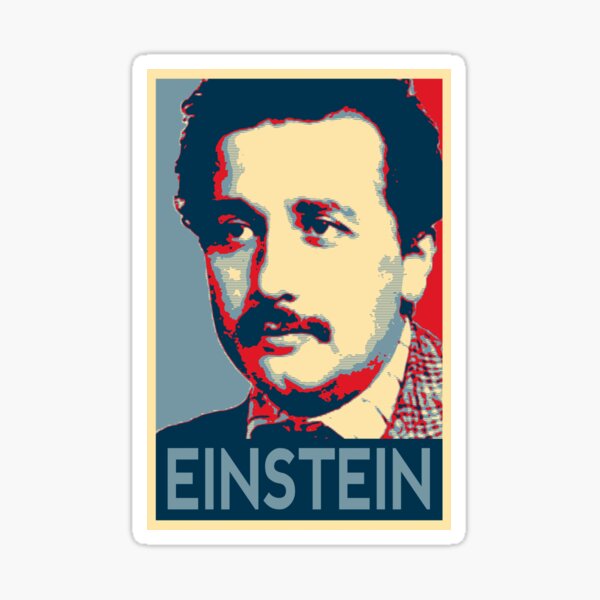 "Einstein" Sticker by ArtEntwined | Redbubble